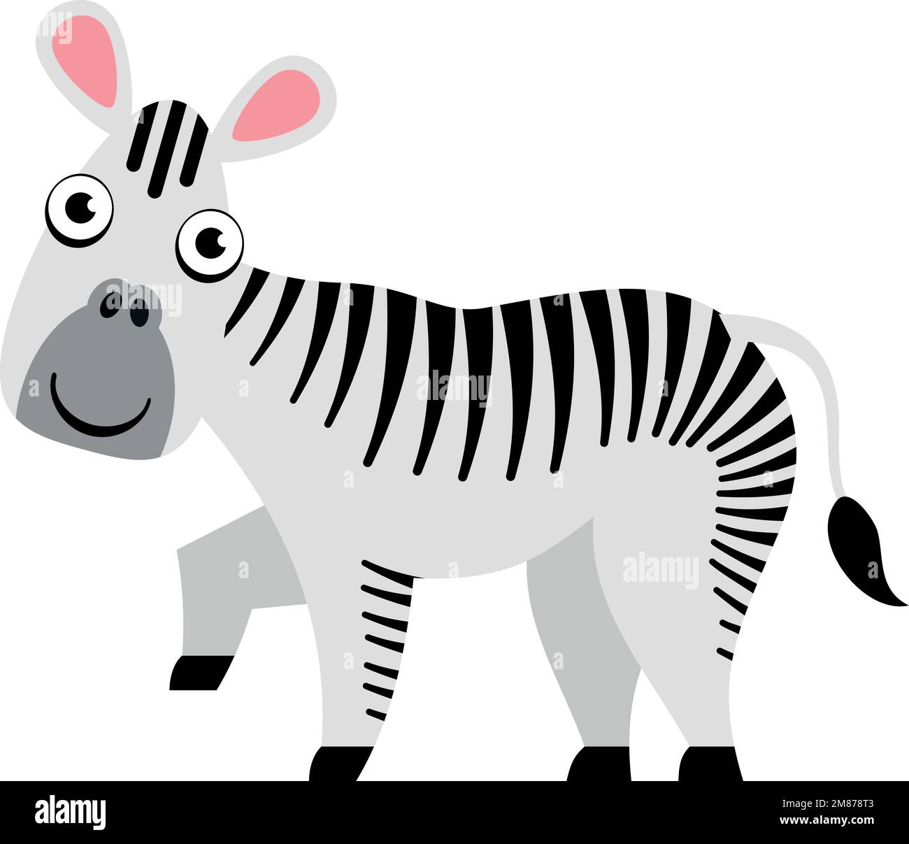 Zebra icon. Funny cartoon african wild animal Stock Vector Image & Art ...