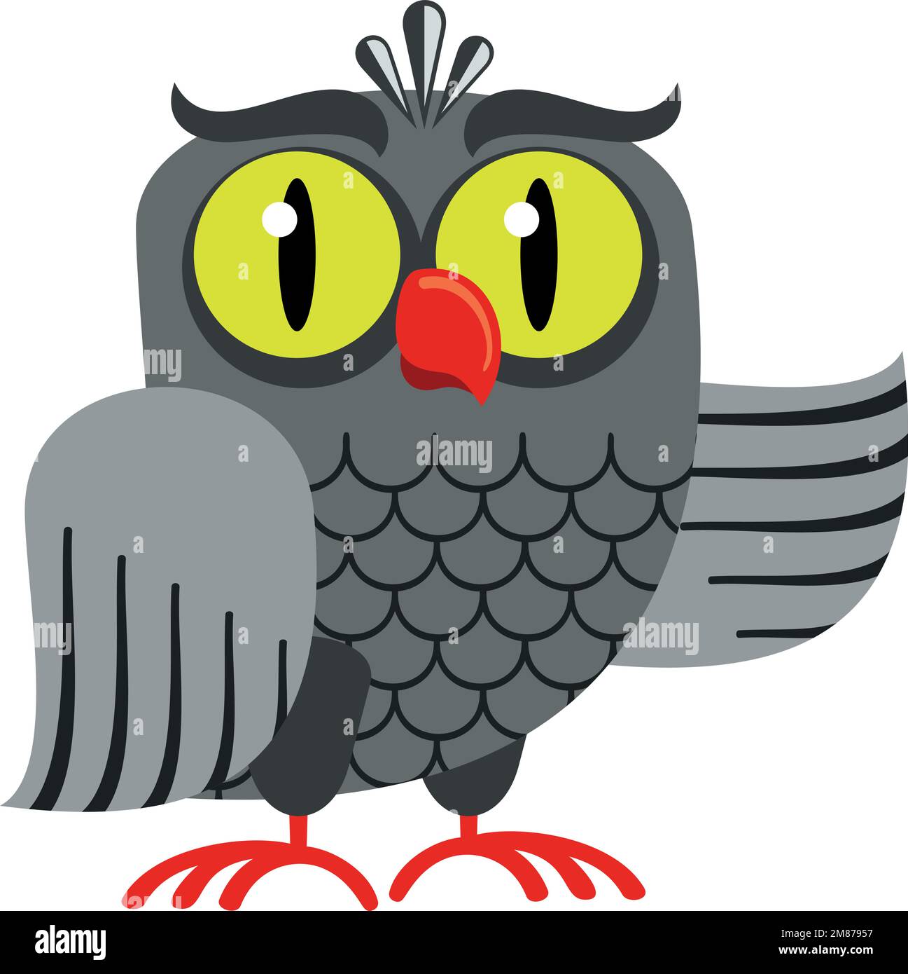 Clever owl character Cut Out Stock Images & Pictures - Alamy