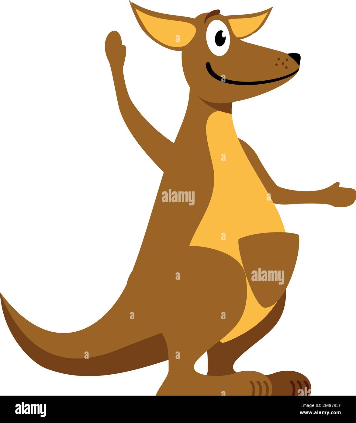 Kangaroo character. Happy smiling animal. Cartoon icon Stock Vector ...