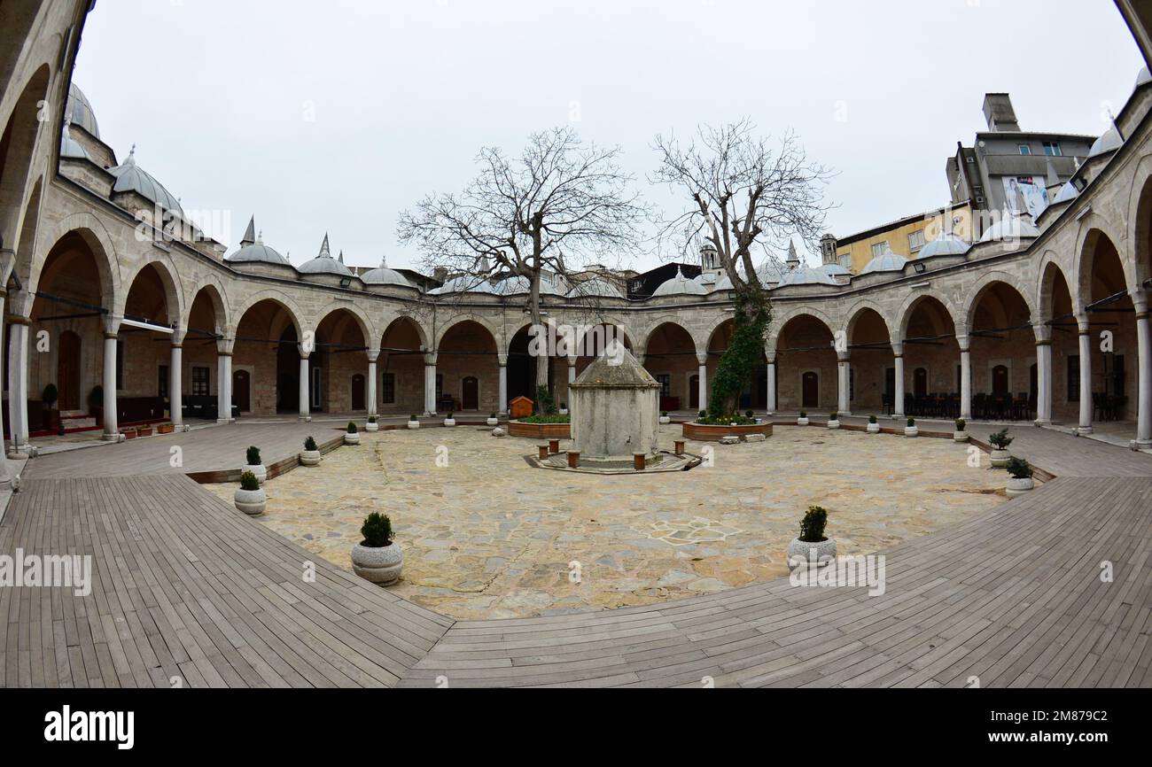 Located in Istanbul, Turkey, the Rüstem Pasha Madrasa was built by ...