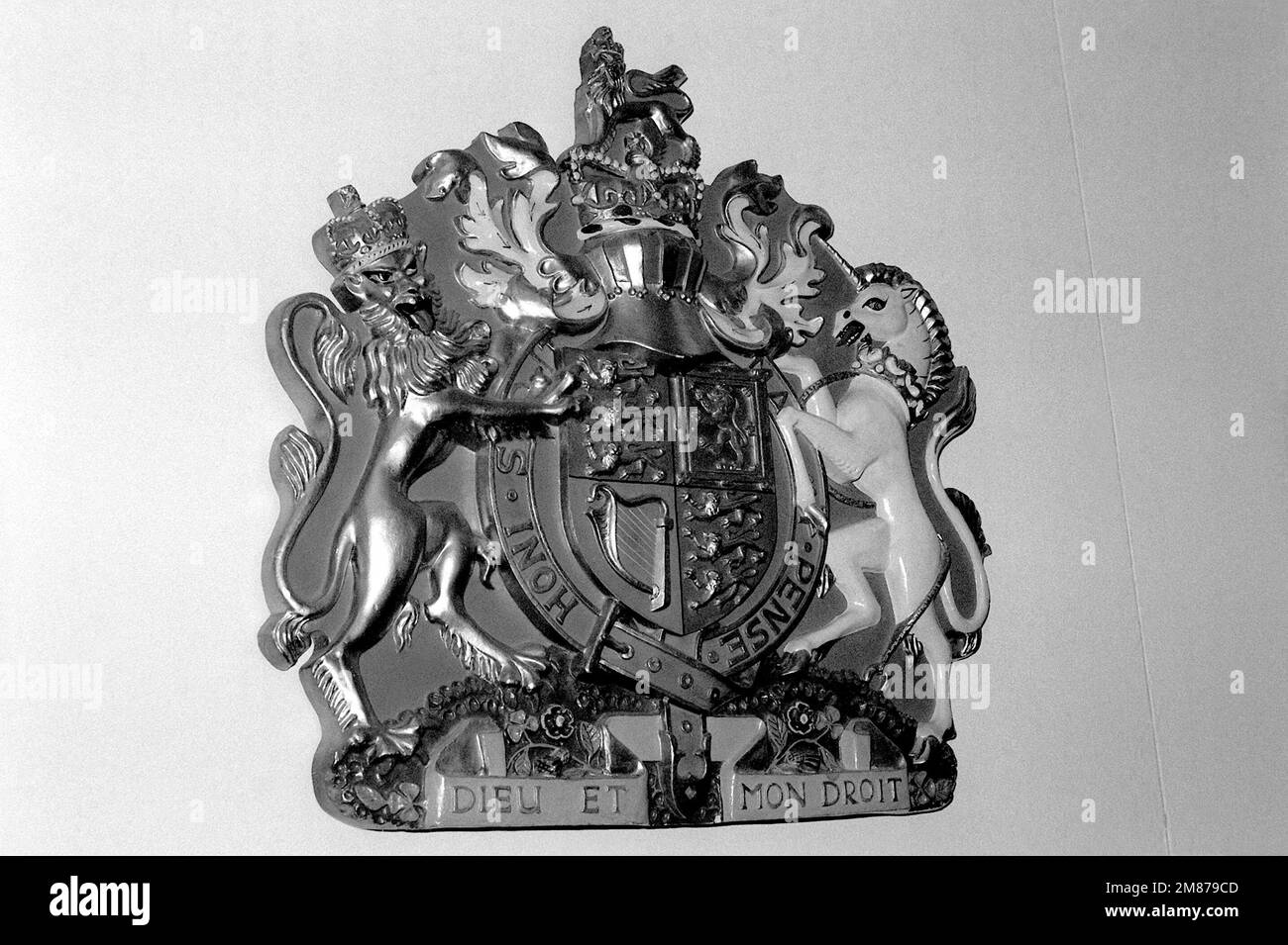 A close-up view of the coat of arms for the Marine Corps Combat ...