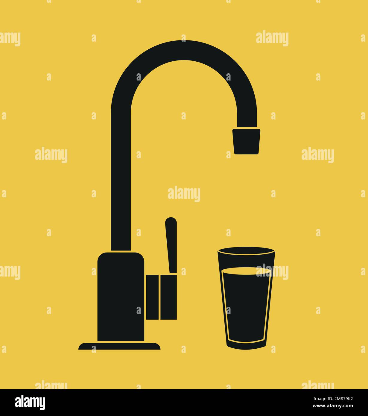 Person filling glass Stock Vector Images - Alamy