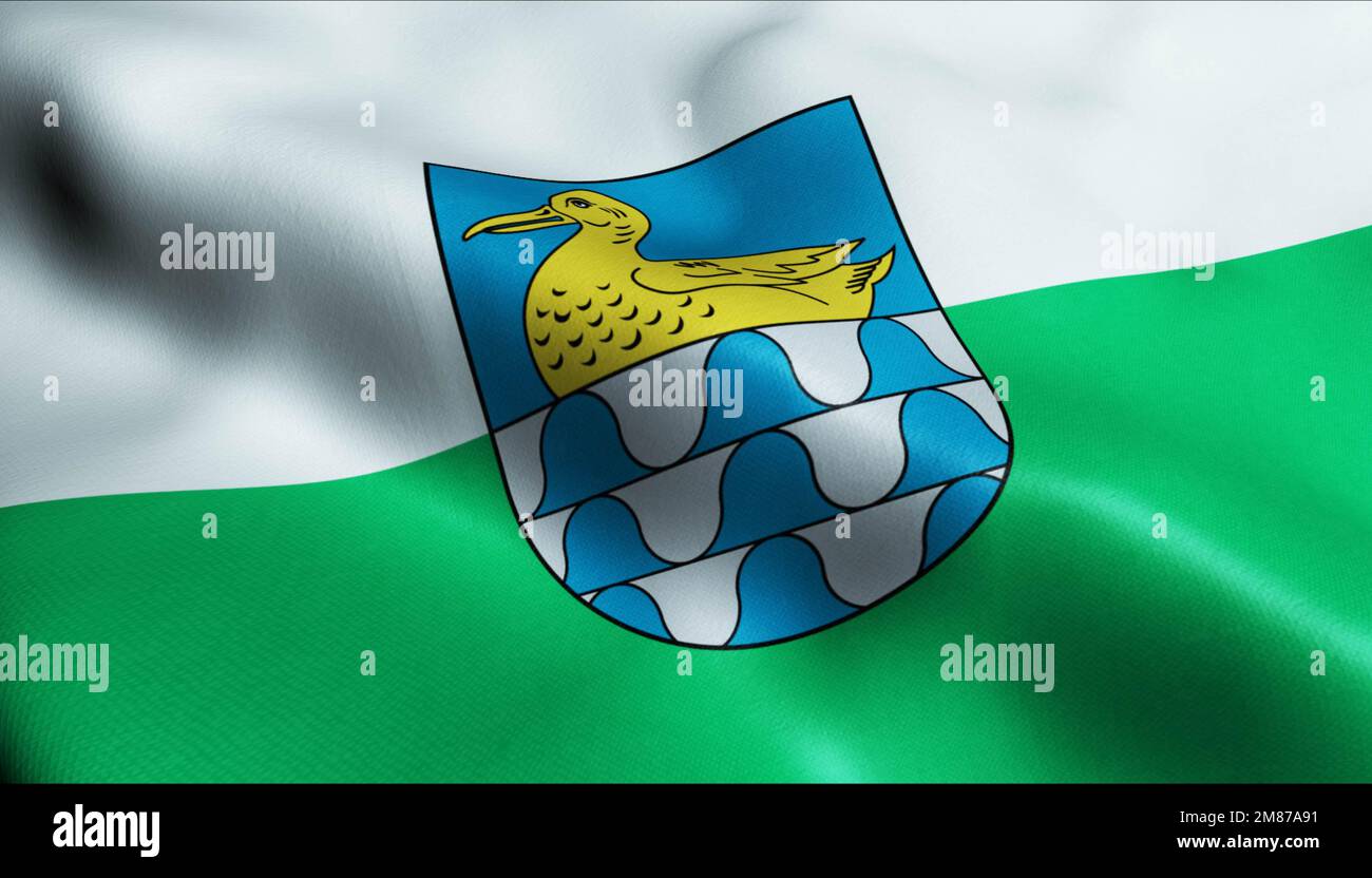 3D Illustration of a waving Latvia city flag of Lubana Stock Photo - Alamy