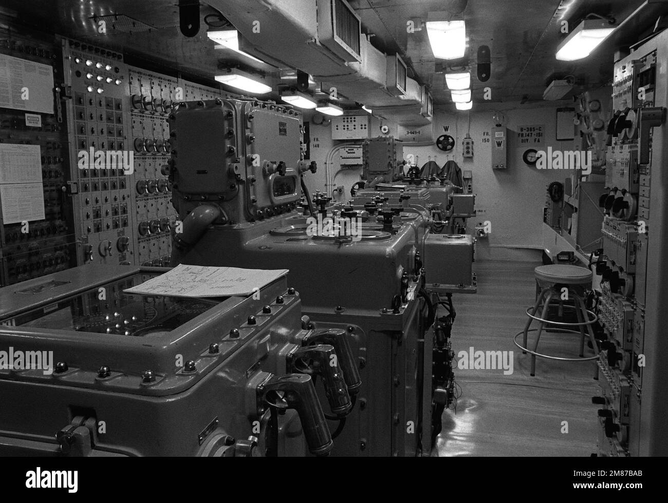 The overall view of the aft secondary battery plotting room of the ...