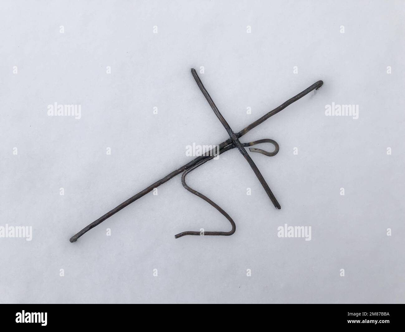 jesus carries the cross on a white background, minimalism, calvary ...