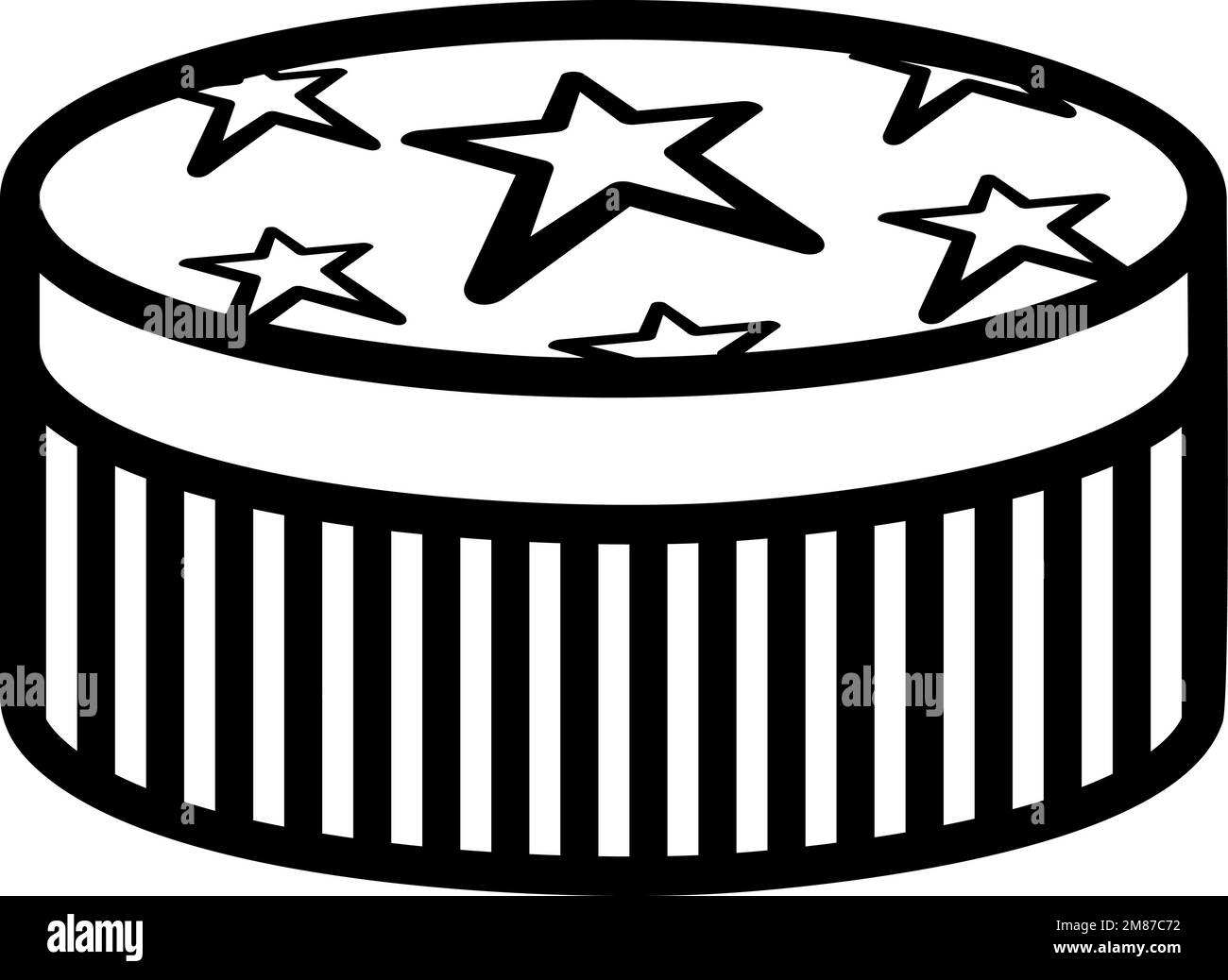 Round present icon. Gift box in wrapping paper Stock Vector Image & Art ...