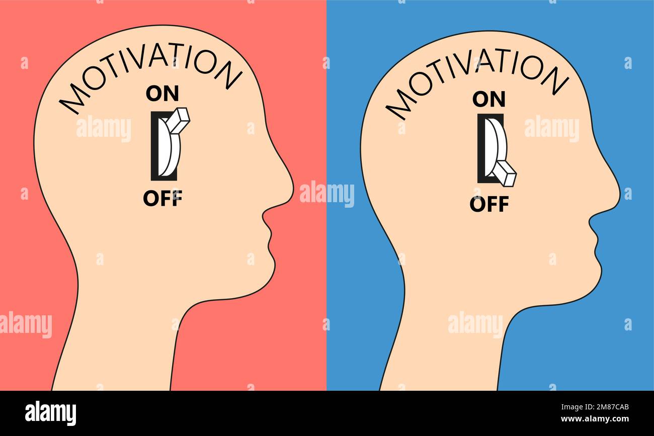 Motivation turn on and off Stock Vector Image & Art - Alamy