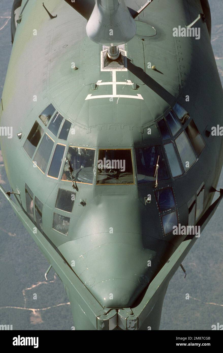 An air-to-air view of an MC-130E Hercules aircraft of the 8th Special ...