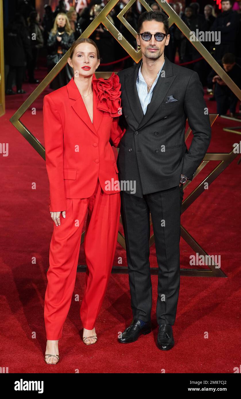 Hugo Taylor and Millie Mackintosh attending the premiere of Babylon at ...