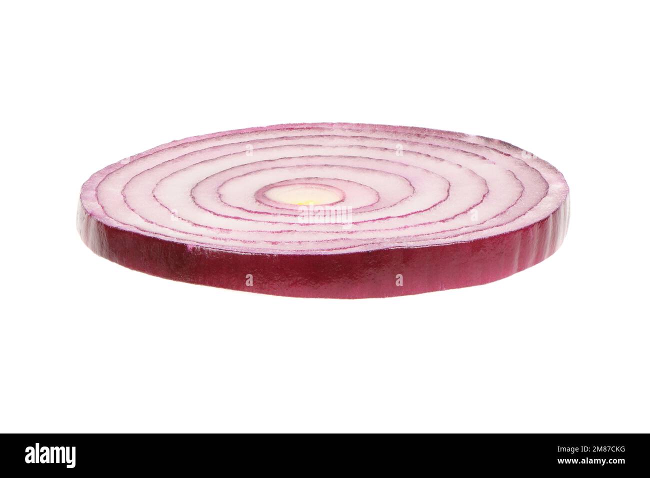 Red onion sliced into rings isolated on white background. High ...