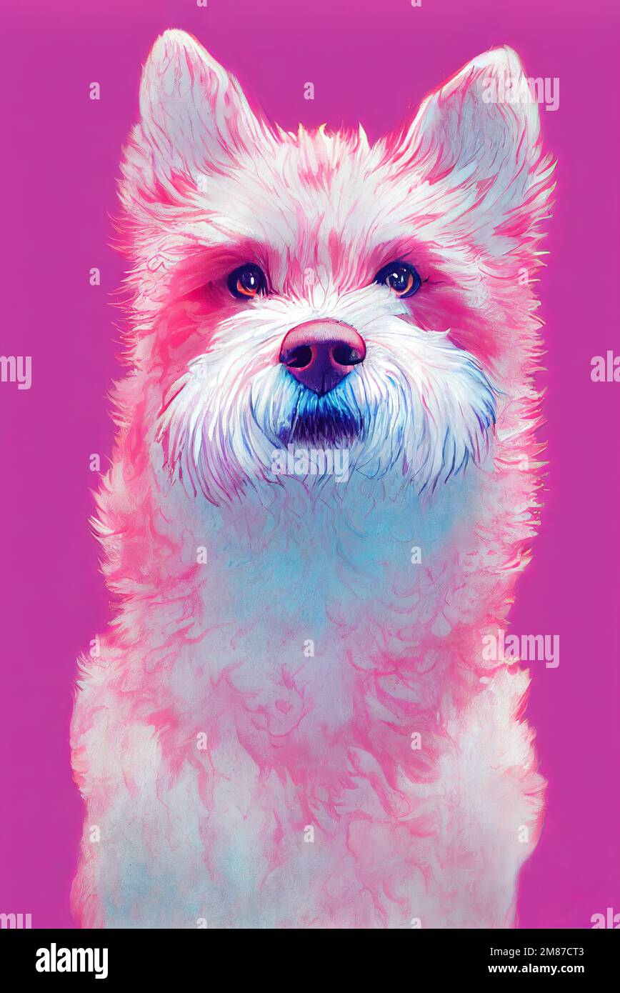 Funny adorable portrait headshot of cute doggy. Pumik dog breed puppy ...