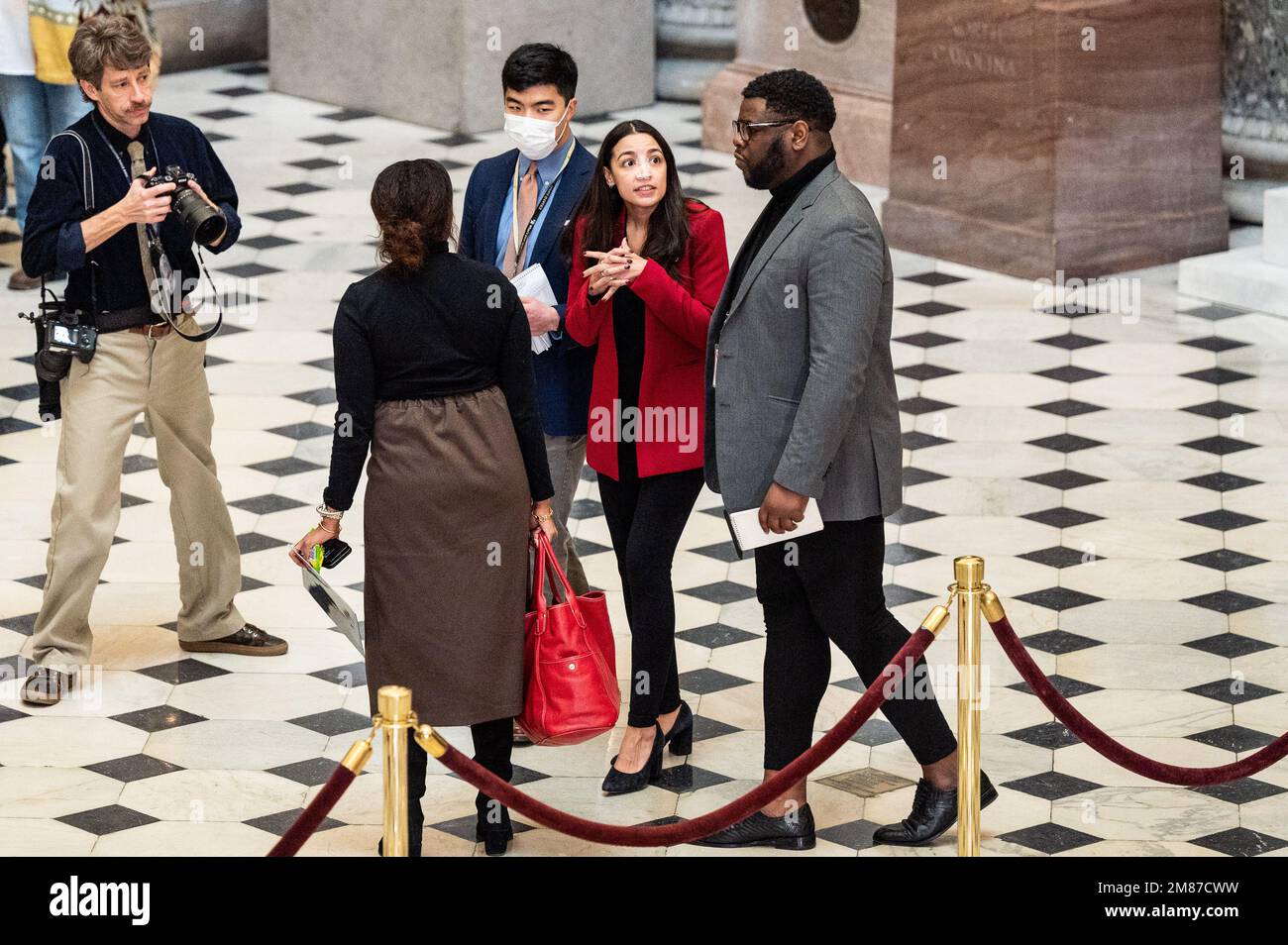 U.S. Representative Alexandria Ocasio-Cortez (D-NY) in Statuary Hall at ...