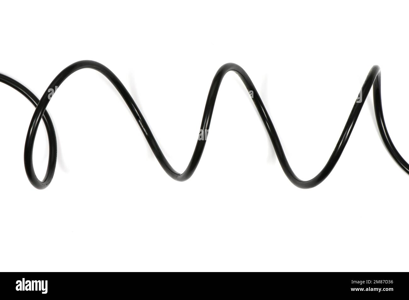 Black wire isolated on white background abstraction. High resolution ...