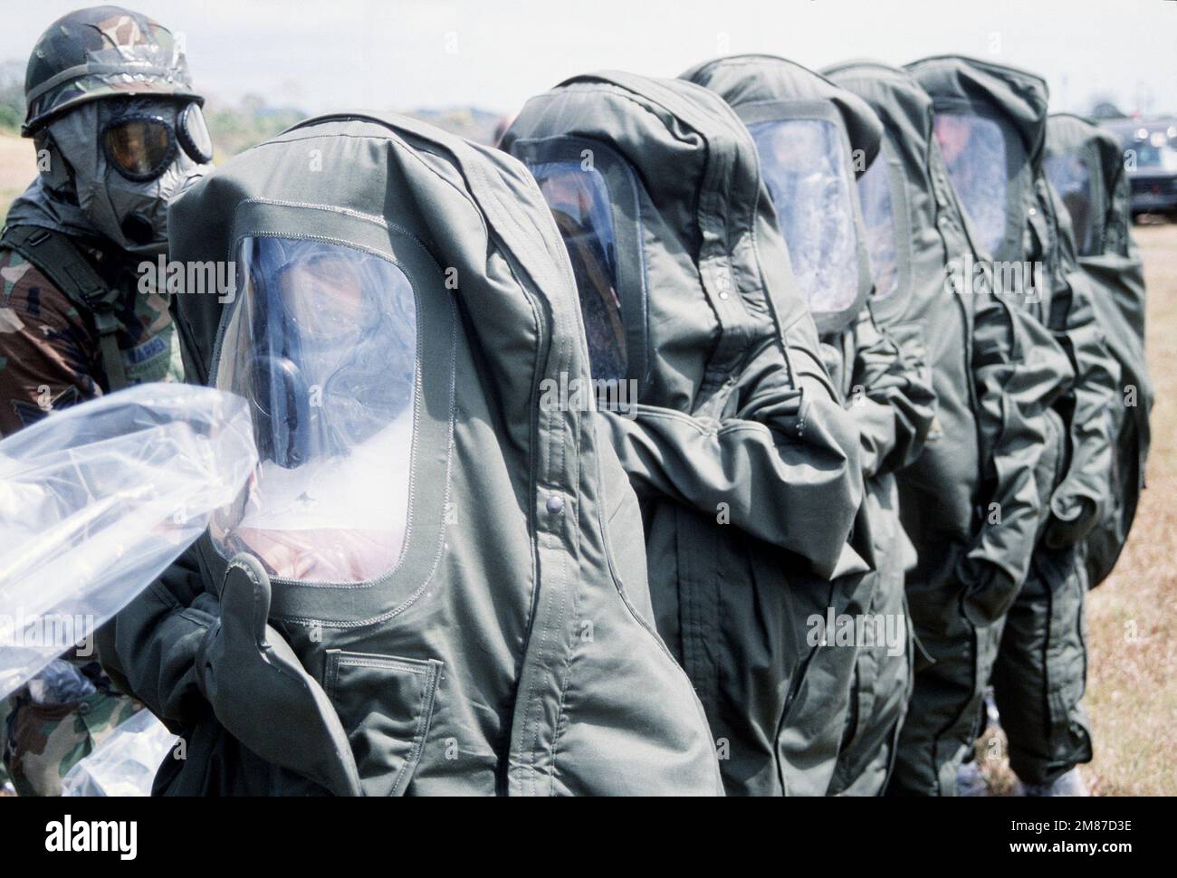 Army and Air Force personnel test their ambulatory casualty chemical ...