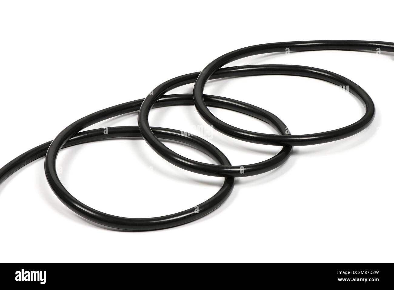 Black wire isolated on white background abstraction. High resolution ...