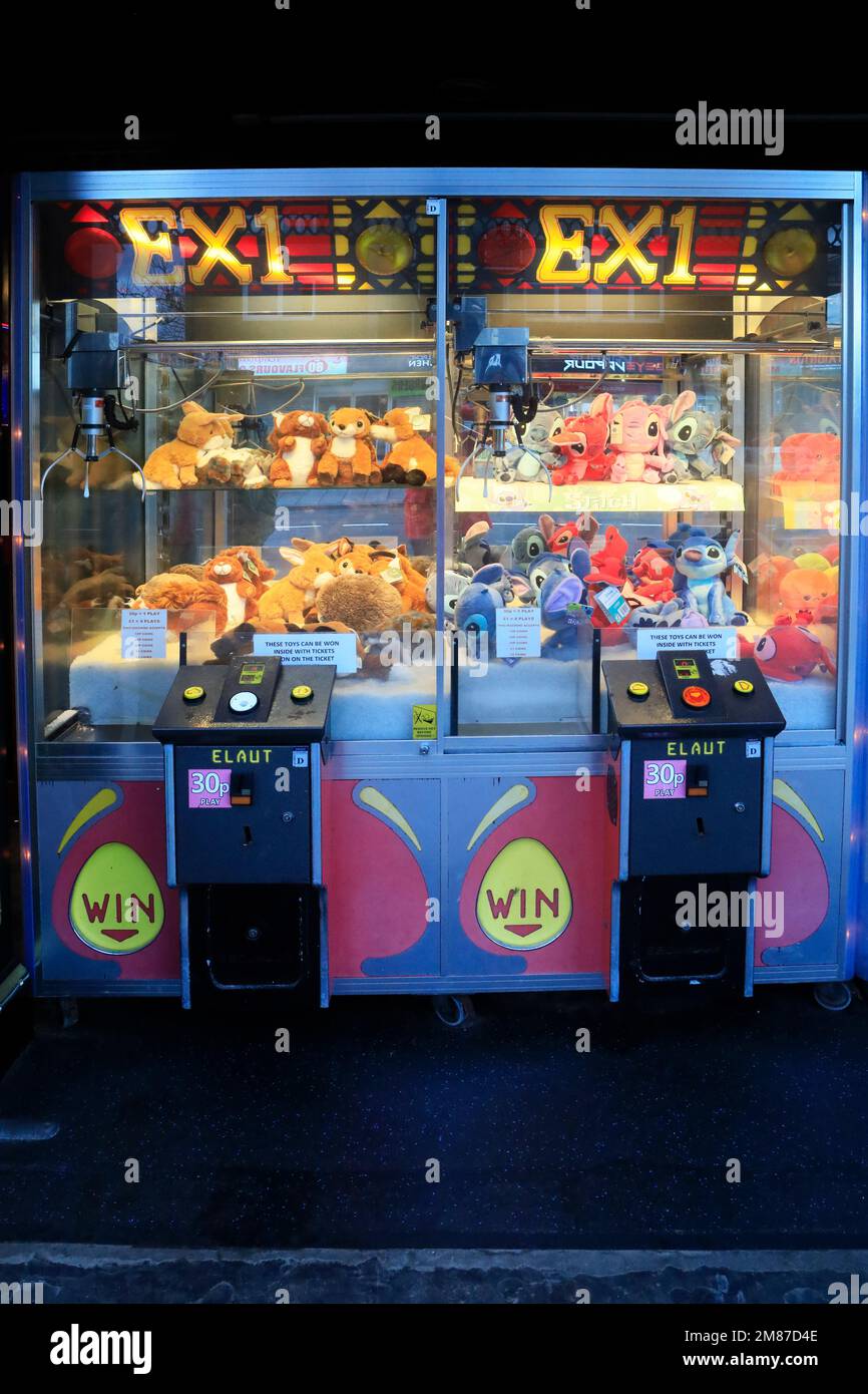 Arcade machines at Paignton, Taken January 2023. Winter Stock Photo - Alamy
