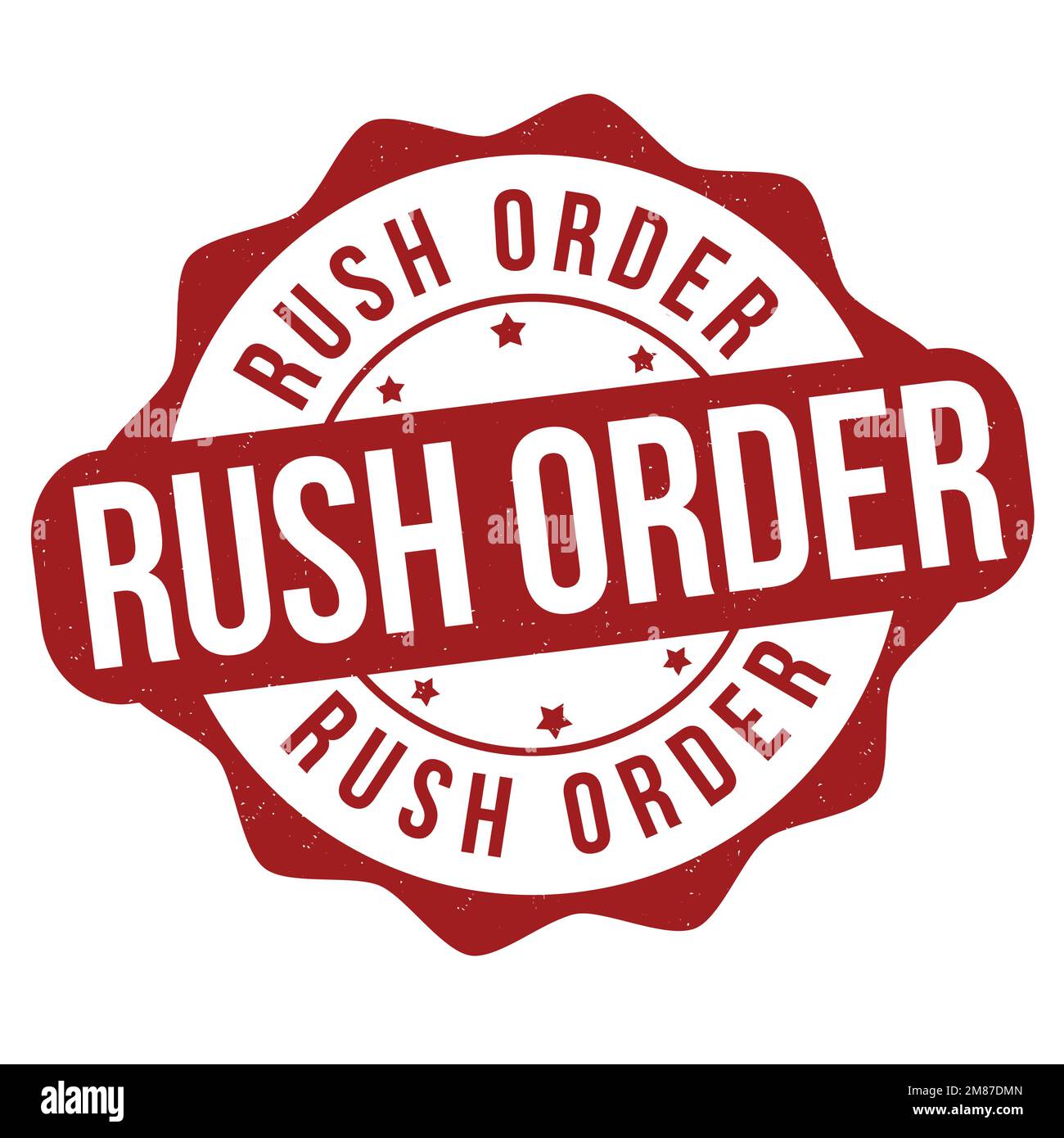 Rush order label or stamp on white background, vector illustration Stock Vector Image & Art - Alamy