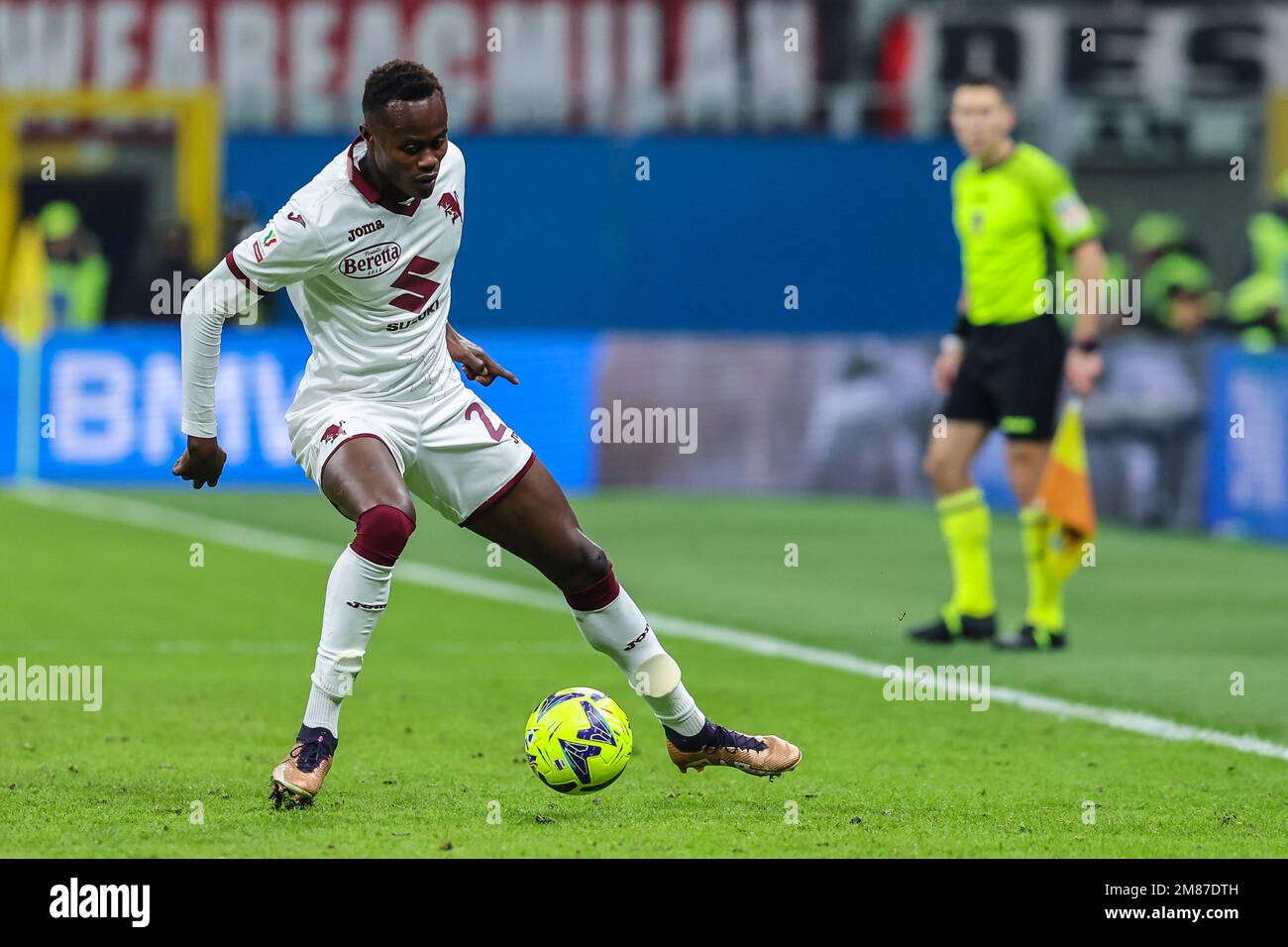 Demba Seck of Torino FC in action during Coppa Italia 2022/23 football ...