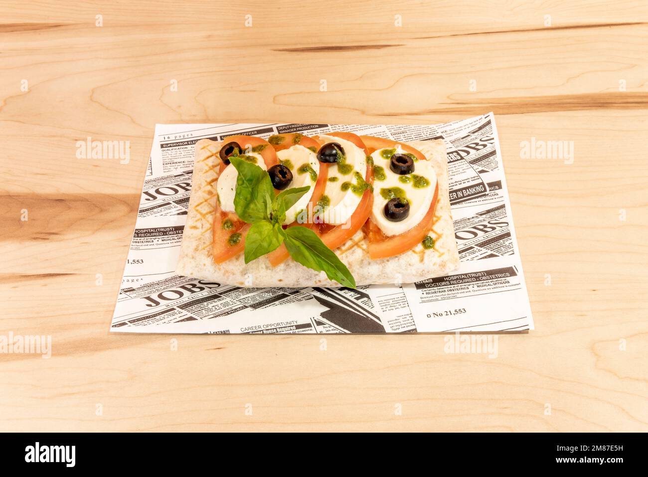 Caprese, is an Italian salad composed of slices of tomato and fresh ...