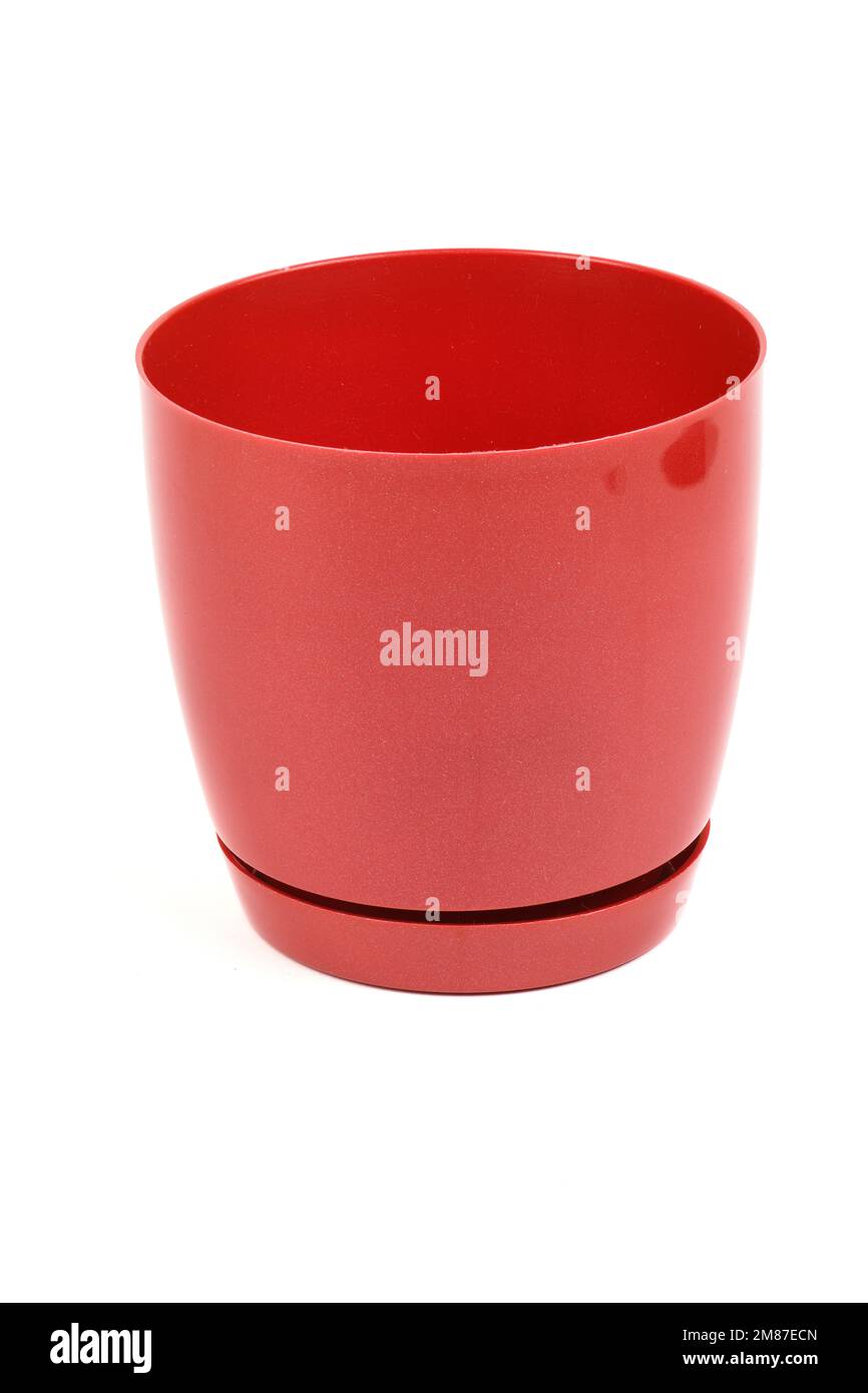 Empty flower pot isolated on white. High resolution photo. Full depth ...