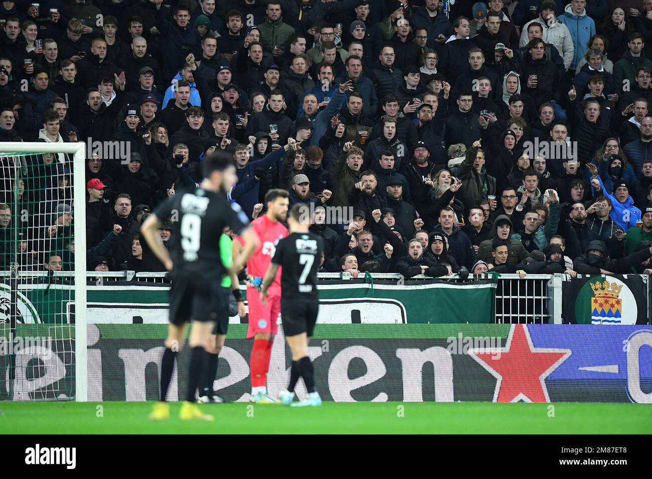 GRONINGEN, 12-01-2023, Euroborg, football, Dutch KNVB Beker, season 2022 / 2023, fans of FC ...