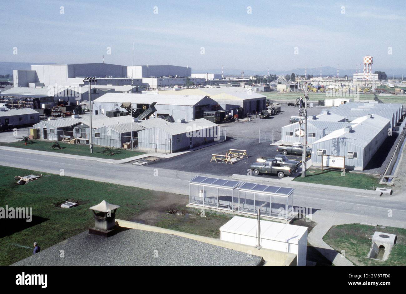 An overall view of the Naval Construction Battalion yard. Base: Naval ...