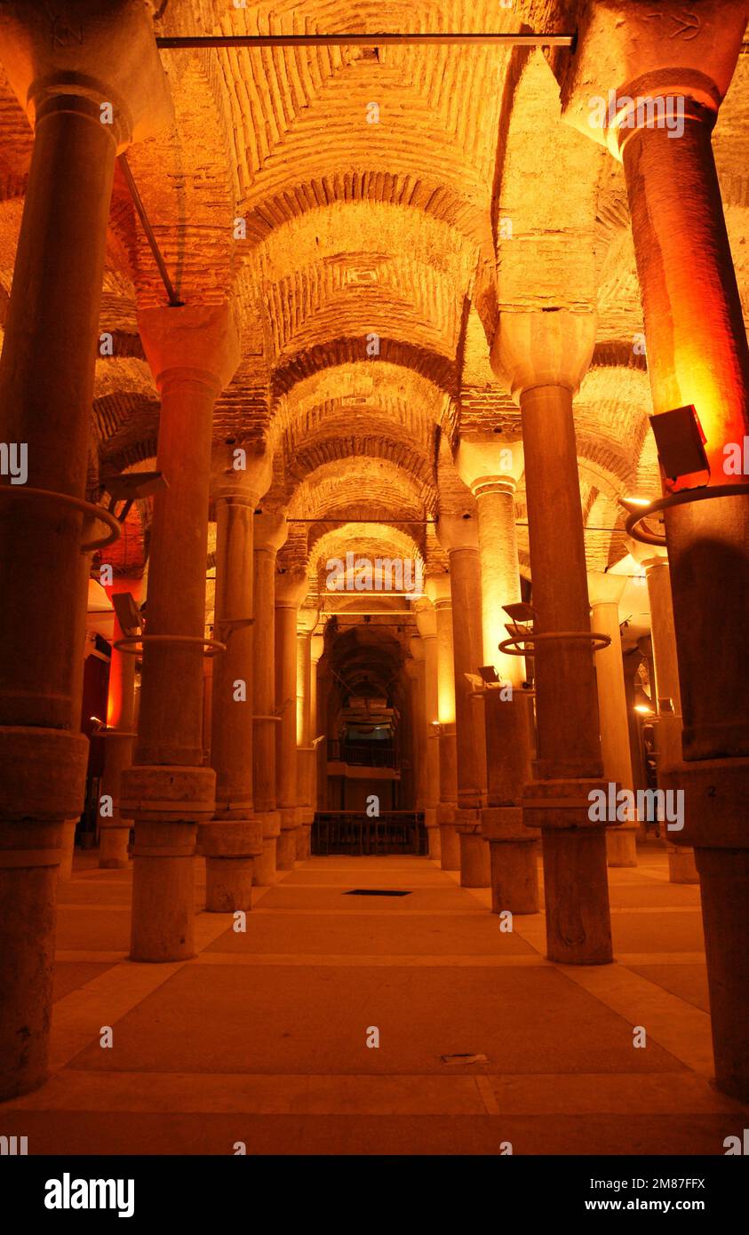 Binbirdirek Cistern, located in Istanbul, Turkey, was built during the ...