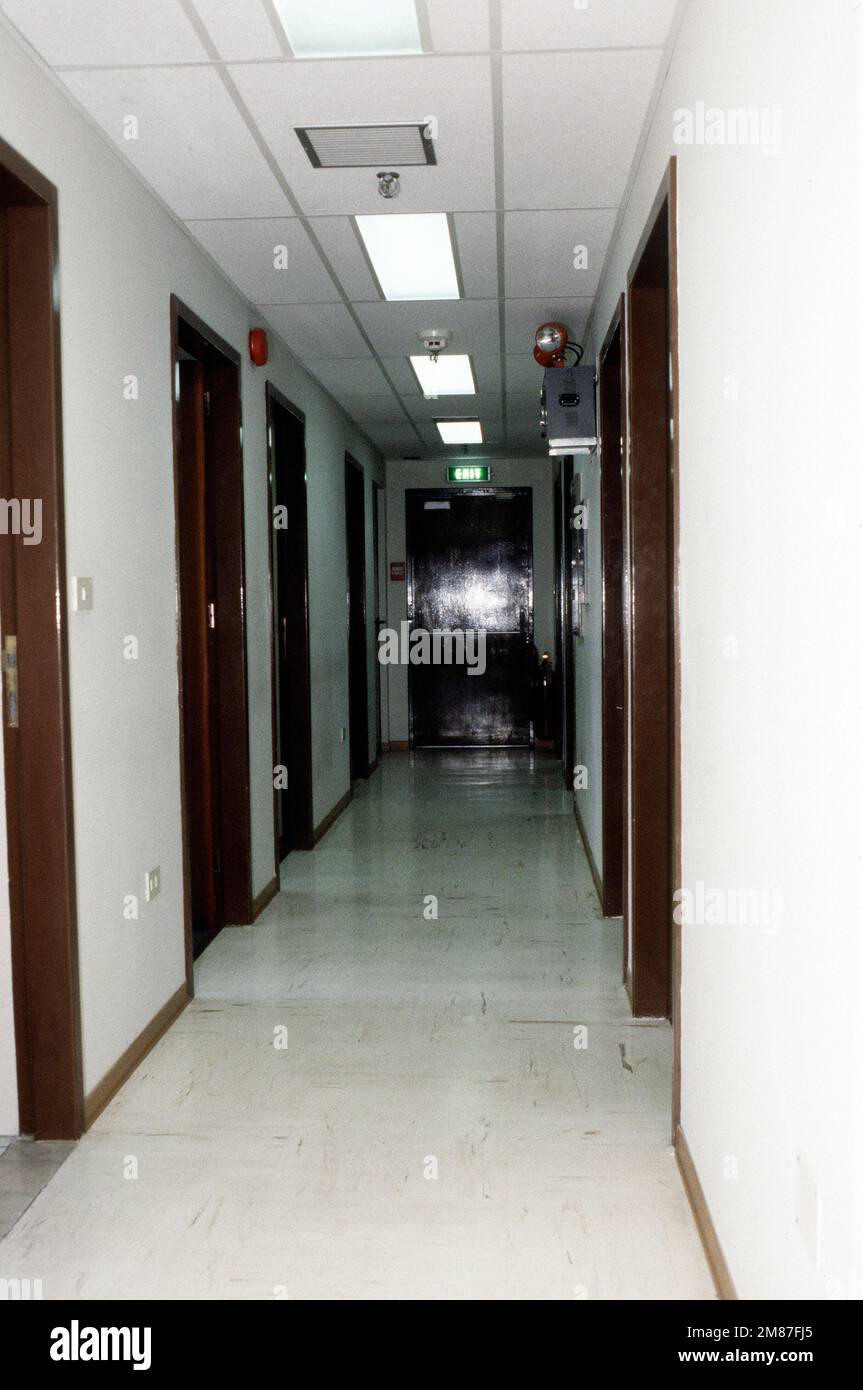 An interior view of the main hall to the office spaces on the second ...