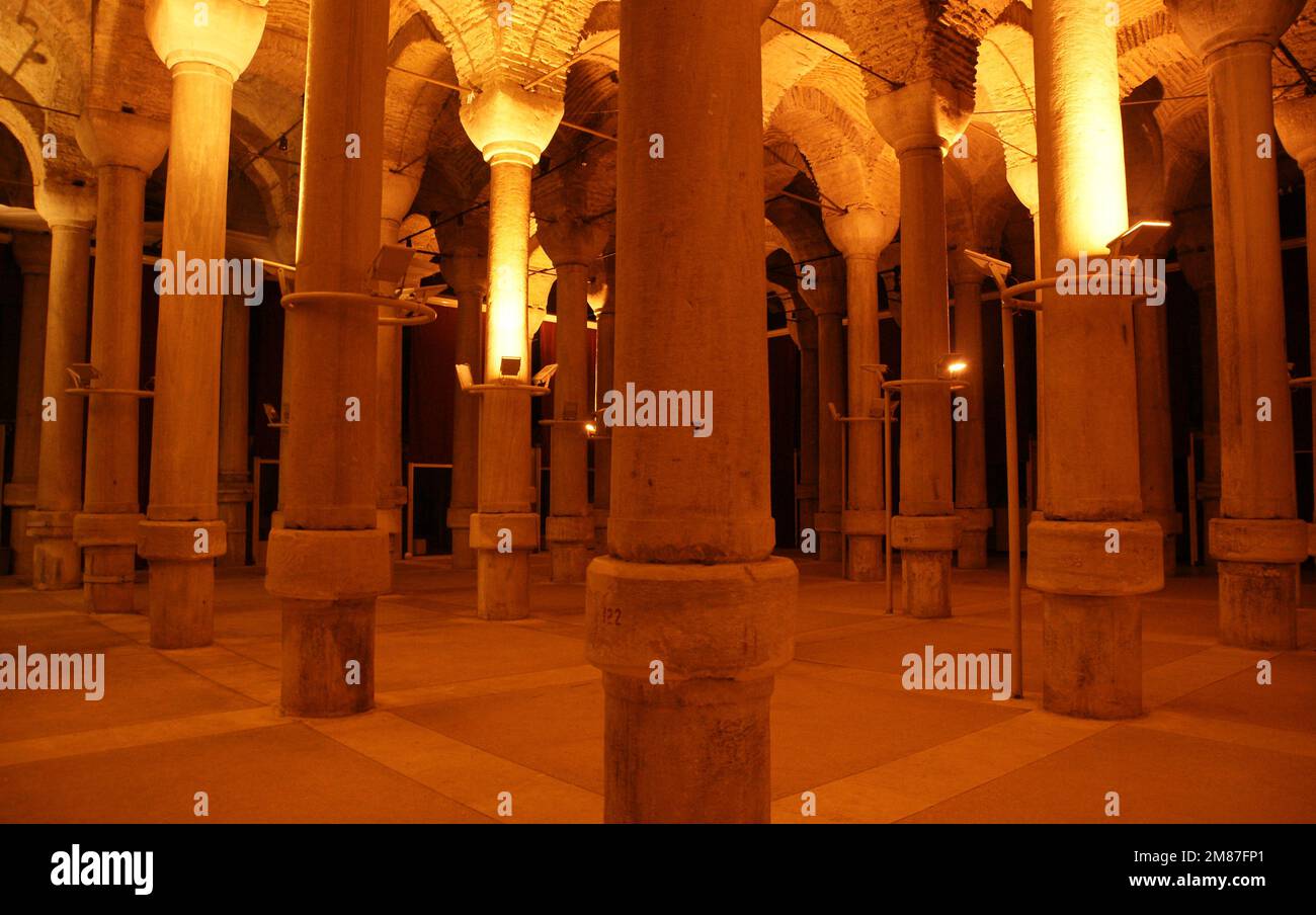 Binbirdirek Cistern, located in Istanbul, Turkey, was built during the ...