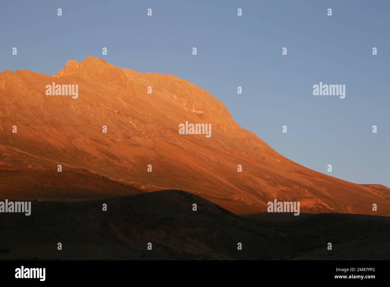 Sunset at Aladaglar Mountain Range on Aladaglar National Park in Nigde ...