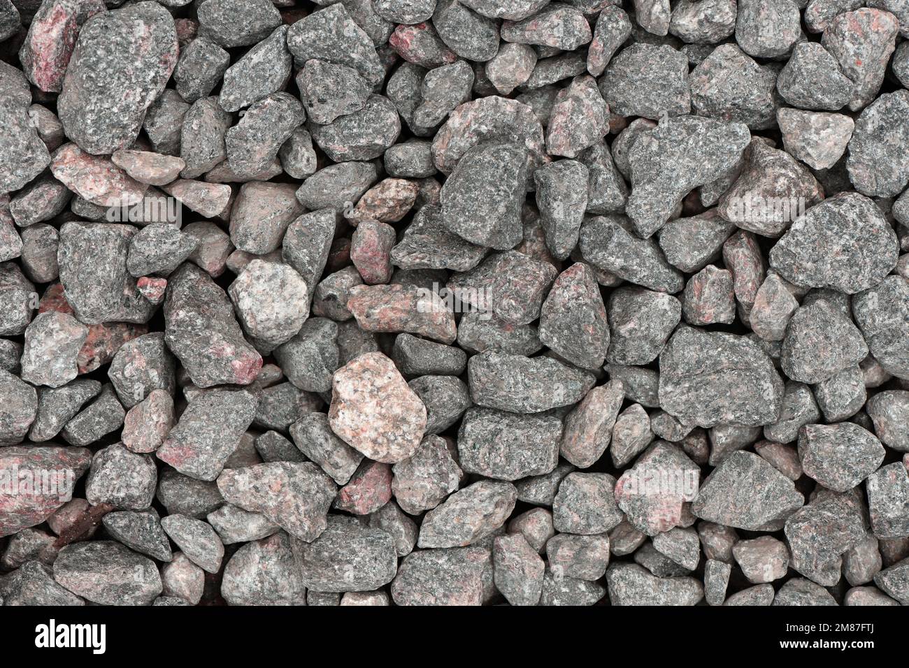 Pile of rubble top view. Top view of gravel or stone. Backdrop of the ...