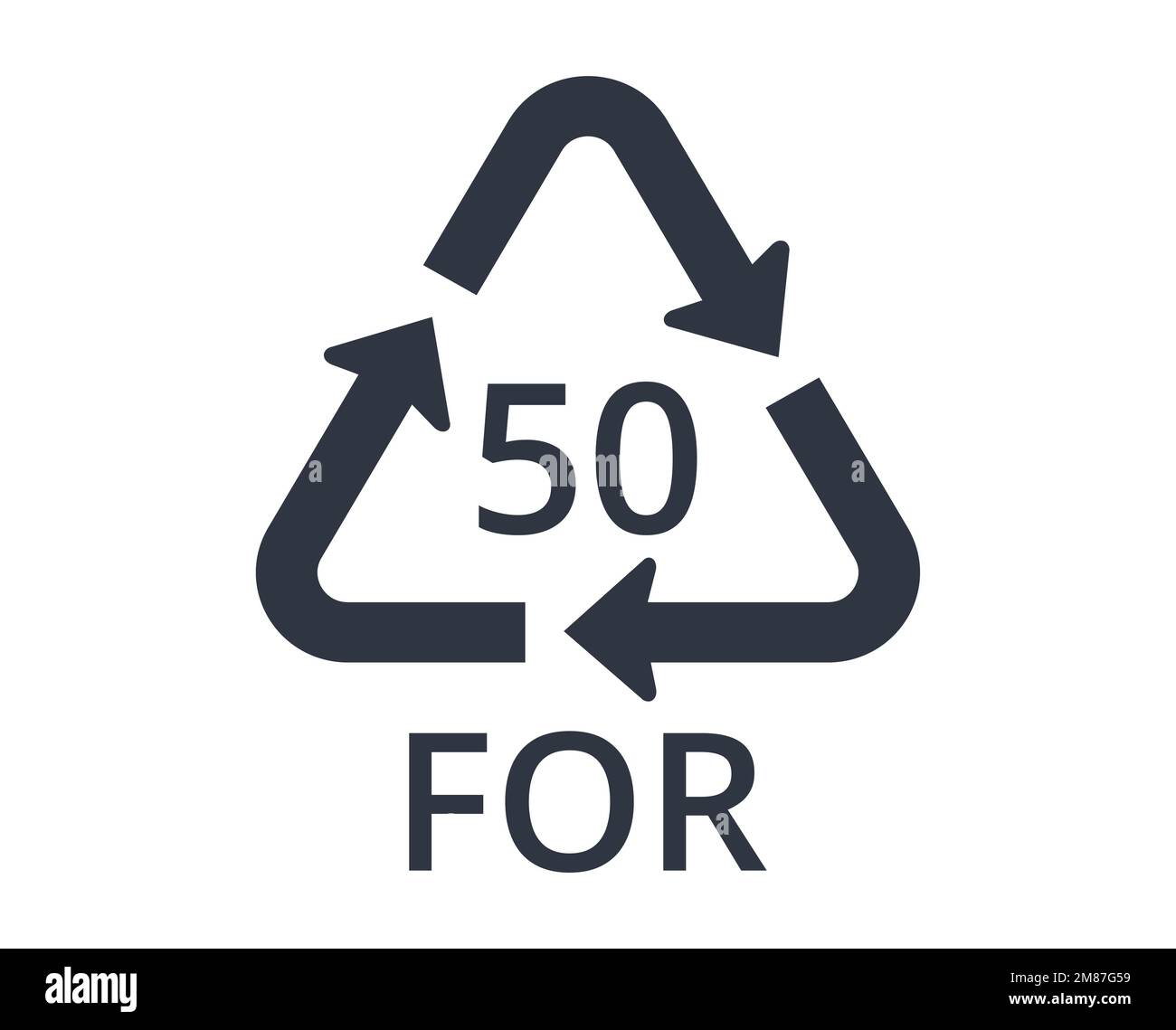 50 FOR symbol for organic material. Concept of ecology and packaging ...