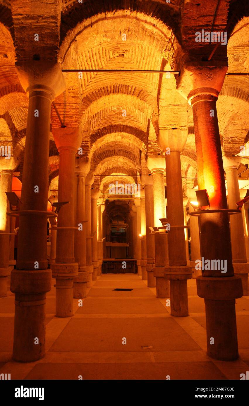 Binbirdirek Cistern, located in Istanbul, Turkey, was built during the ...