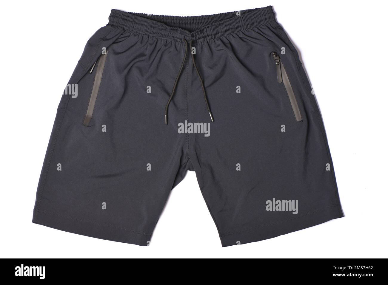 Light summer black shorts. Front view. High resolution photo. Full ...