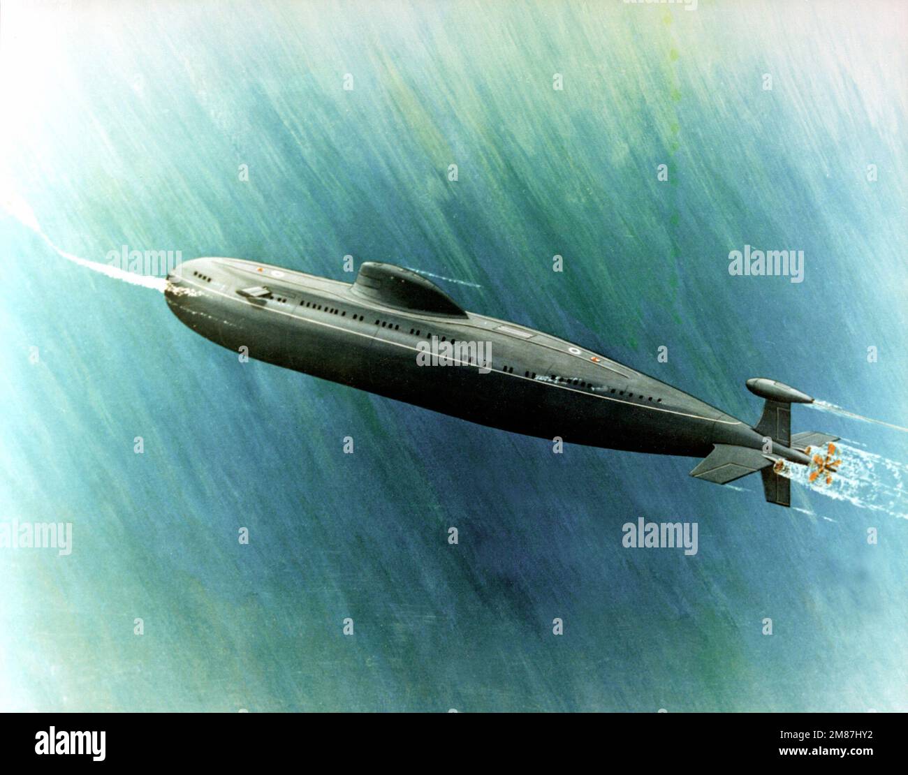 An artist's concept of a Soviet Victor III class fleet submarine ...