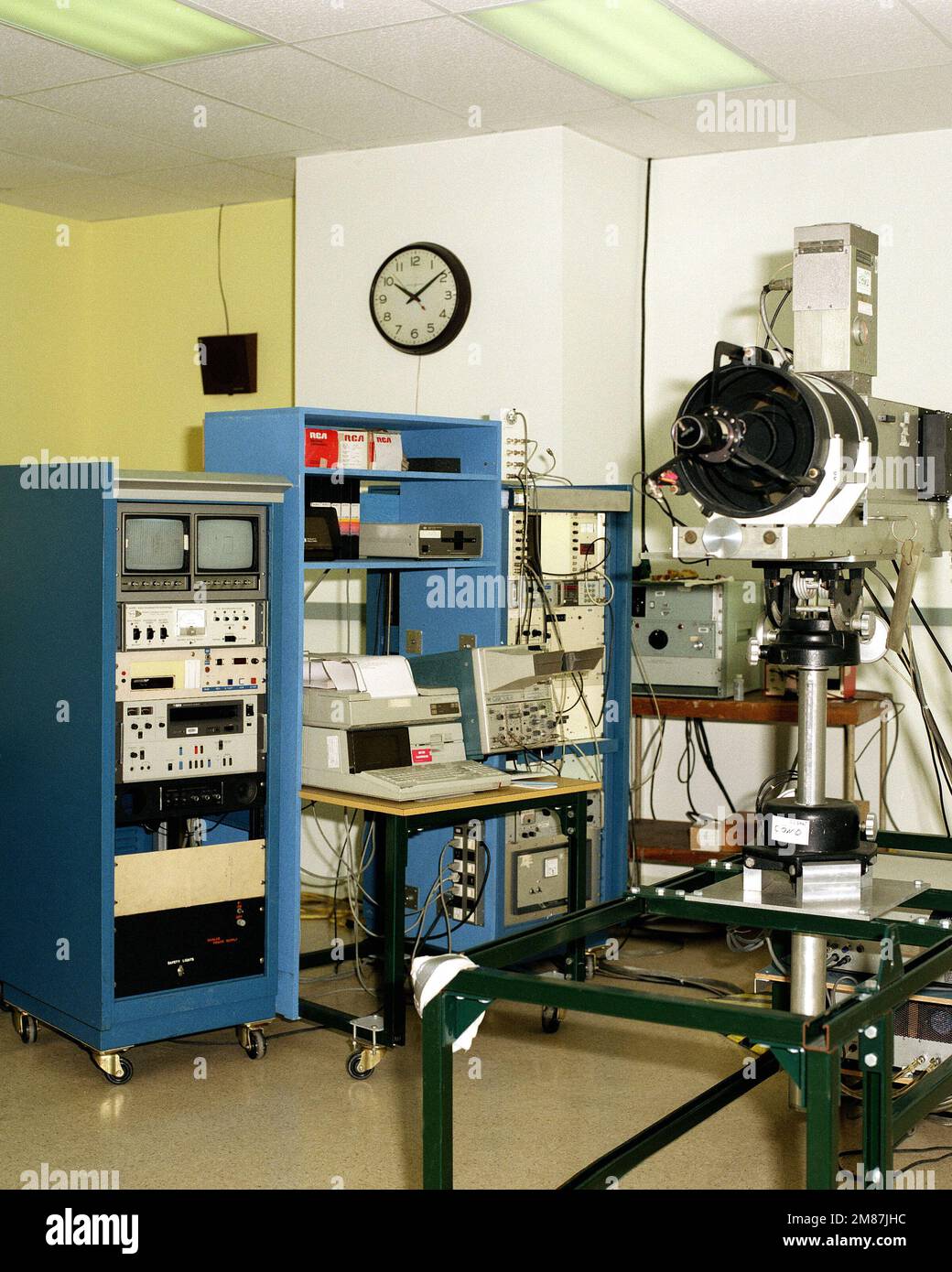 A view of a laser radar cross-section (LRCS) transceiver system. The ...