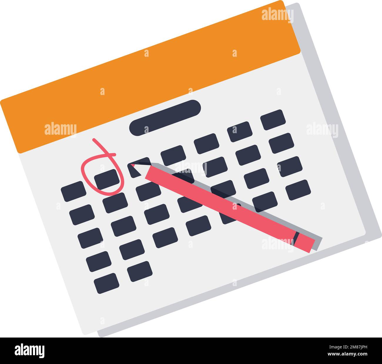 Circled date illustration hi-res stock photography and images - Alamy