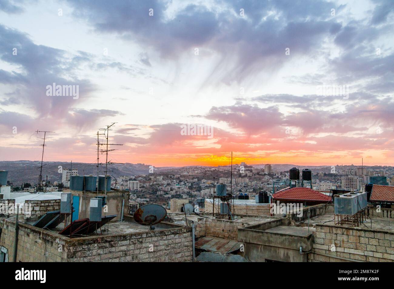 Bethlehem landscape sunset hi-res stock photography and images - Alamy