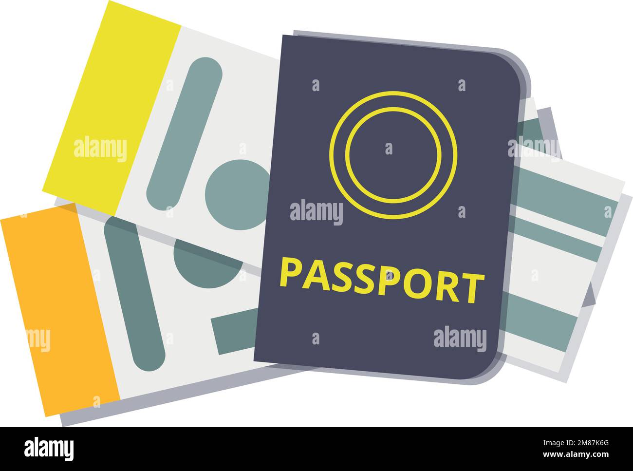 Two plane tickets Cut Out Stock Images & Pictures - Alamy