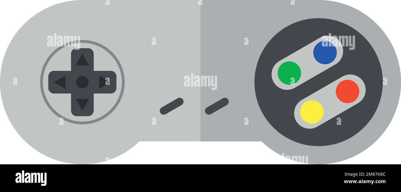 Retro gamepad logo joystick Cut Out Stock Images & Pictures - Alamy