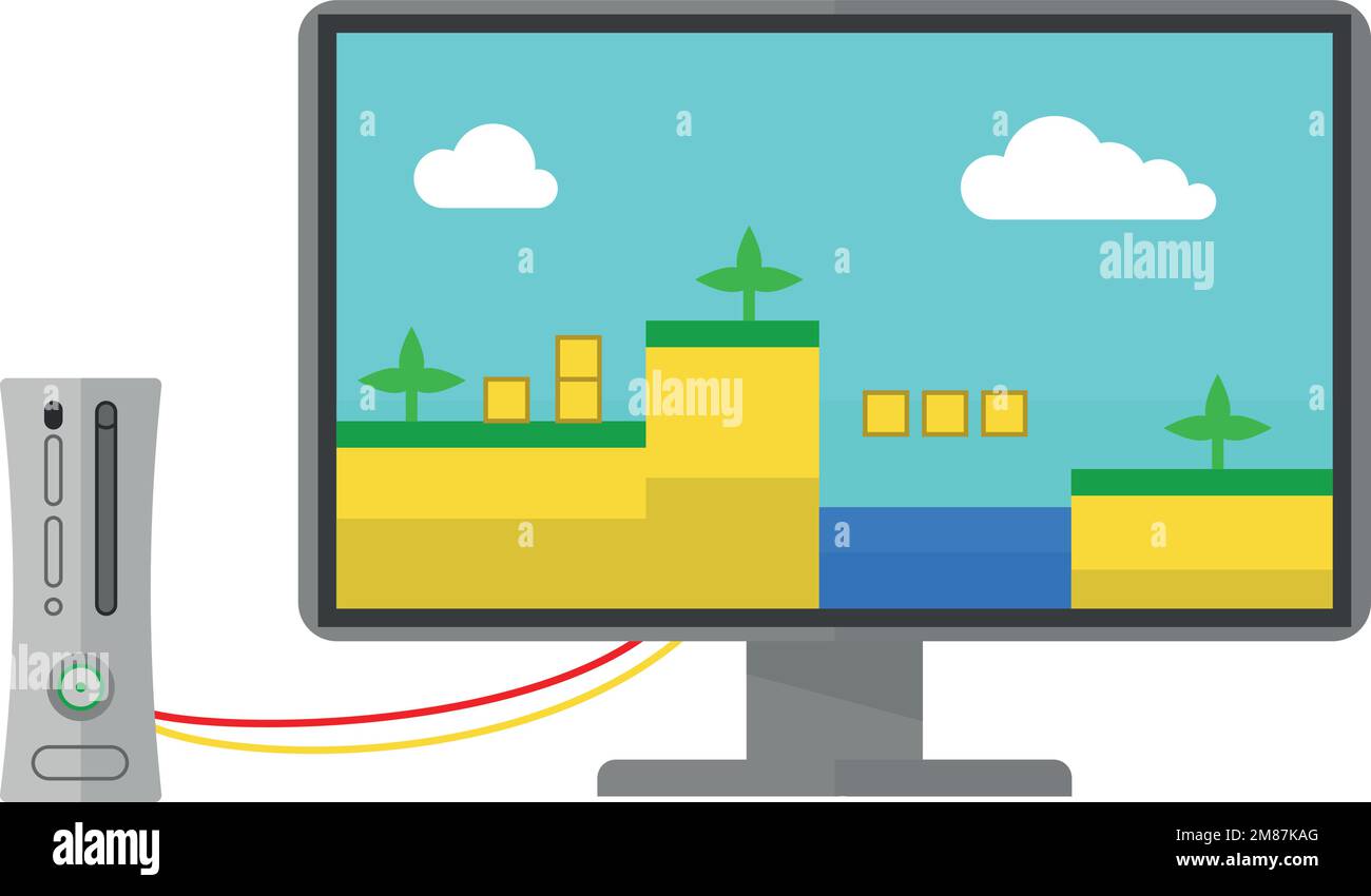 Computer game playing home screen Stock Vector Images - Alamy