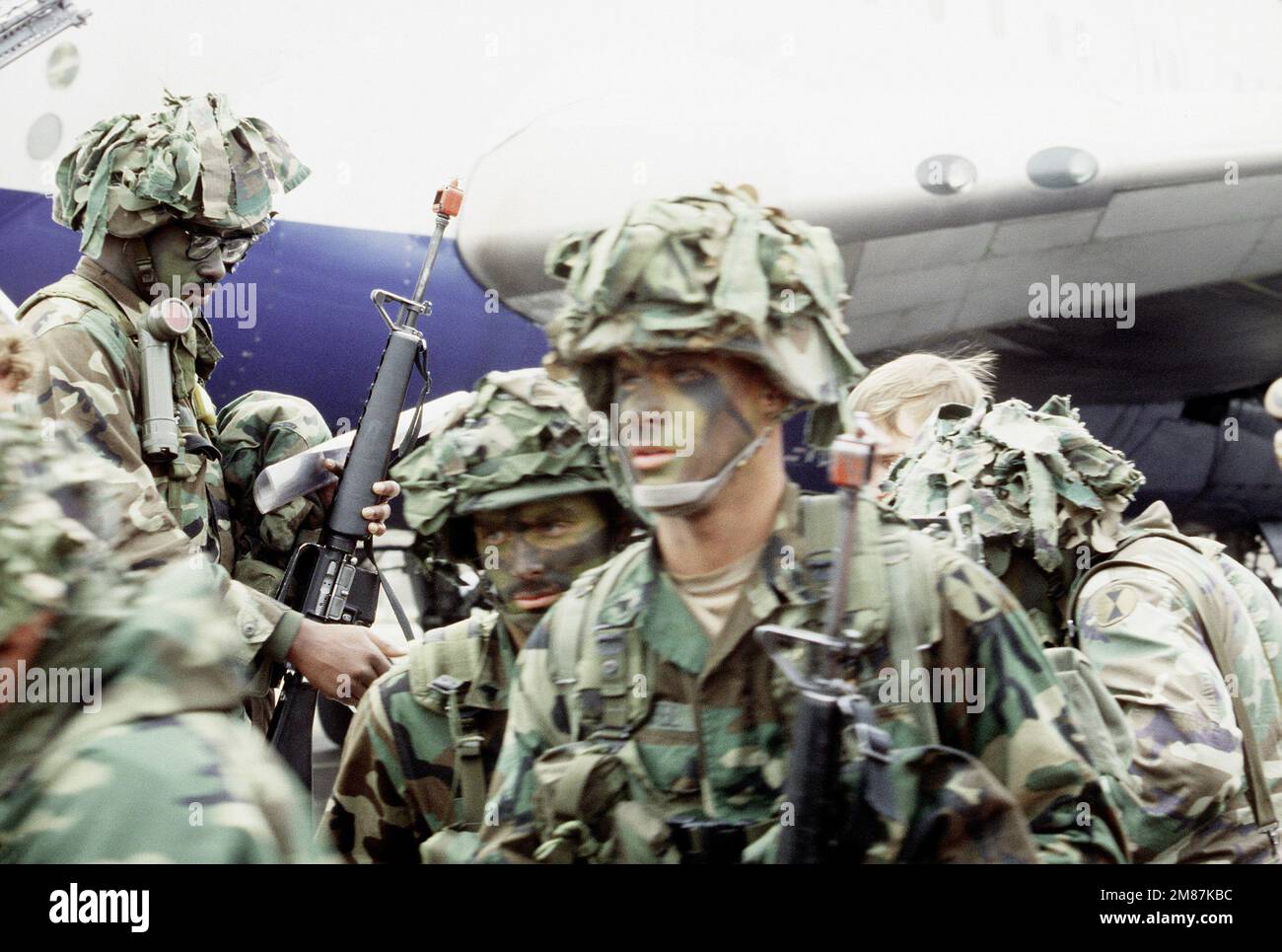 Dressed in full battle gear, members of the 3rd Bn., 17th Inf., 7th Inf ...
