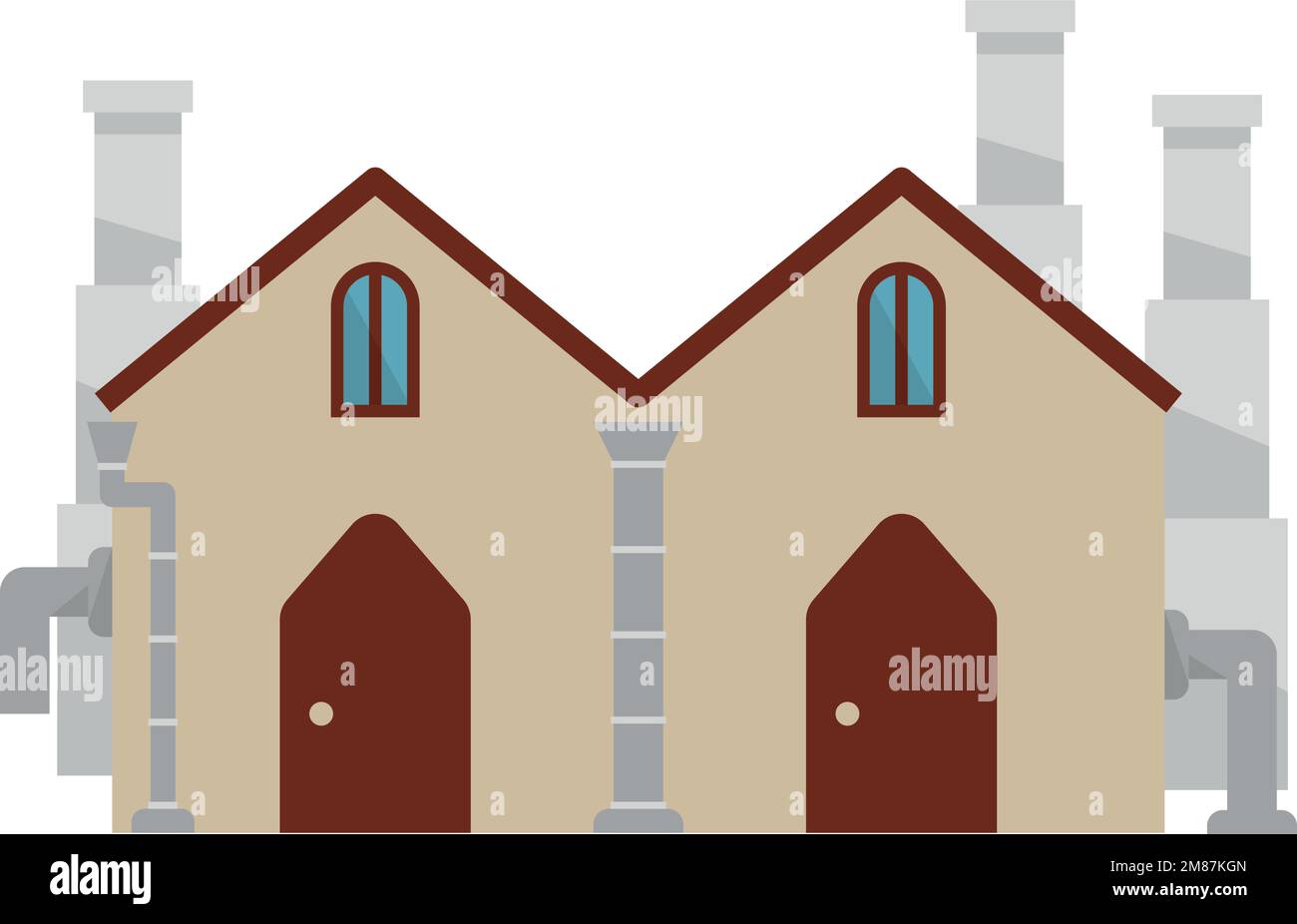 Factory plant building color icon Cut Out Stock Images & Pictures - Alamy