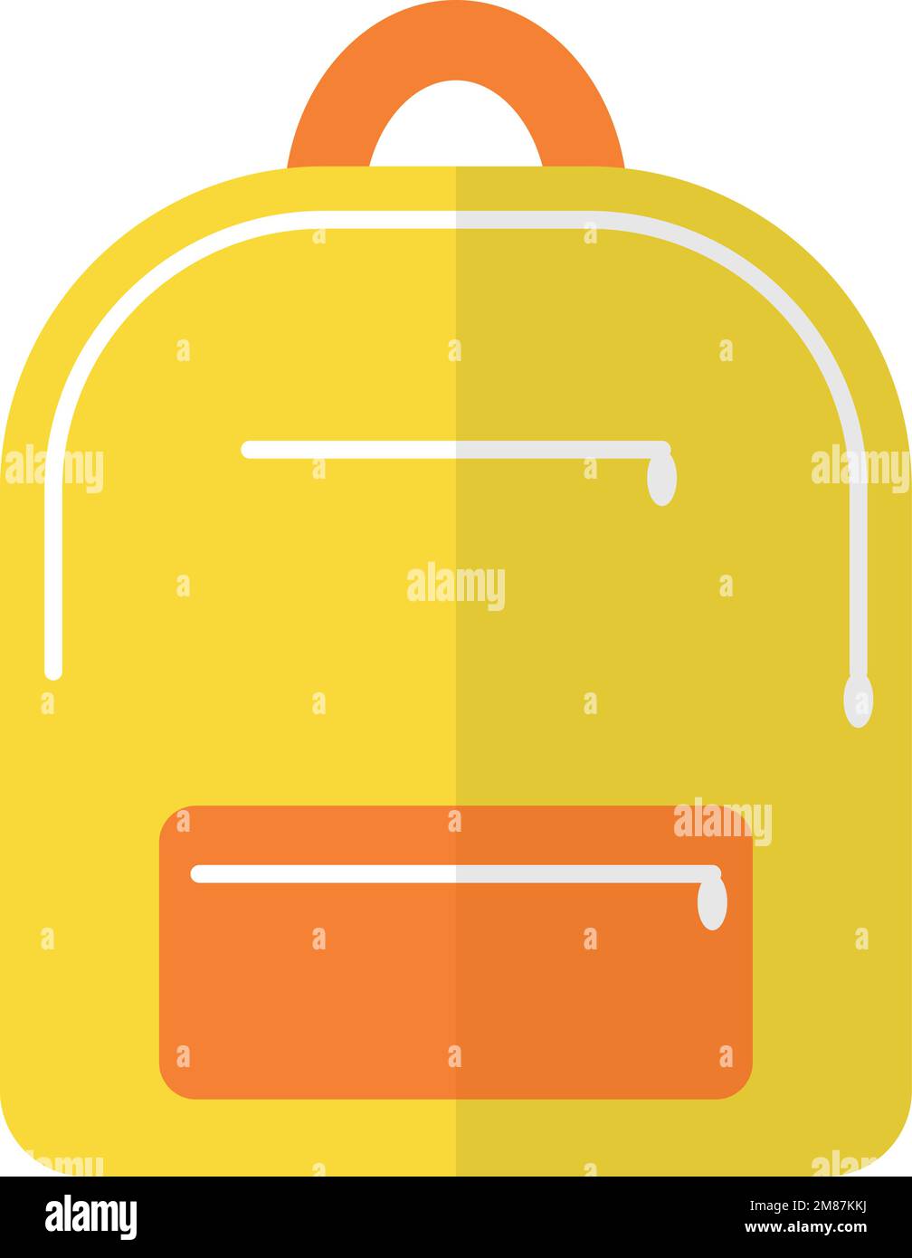Yellow backpack flat icon. School bag symbol Stock Vector Image & Art ...