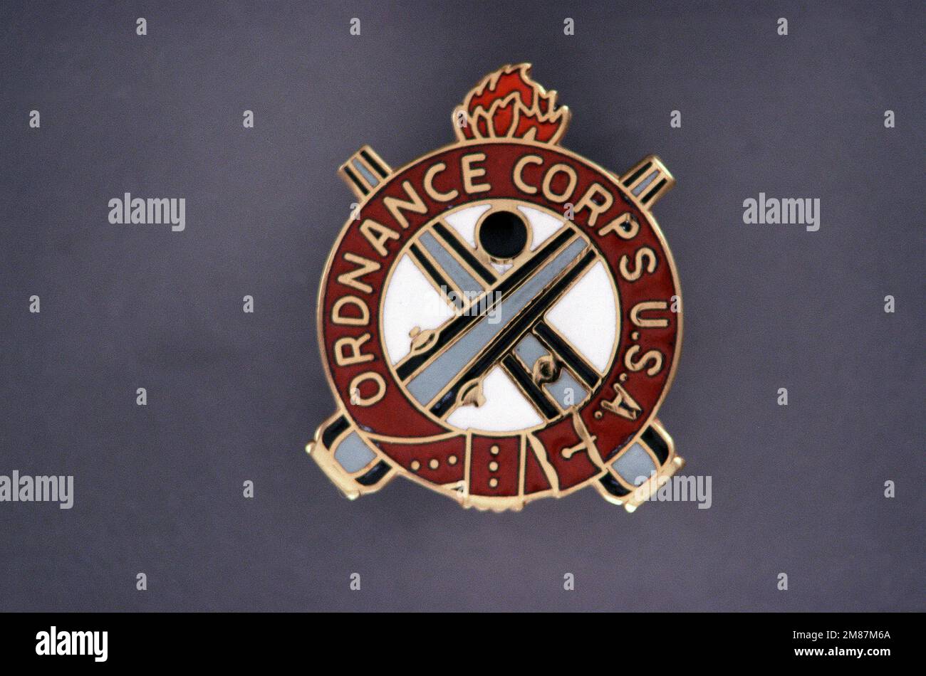 Approved insignia for: Ordnance Corps. Country: Unknown Stock Photo - Alamy
