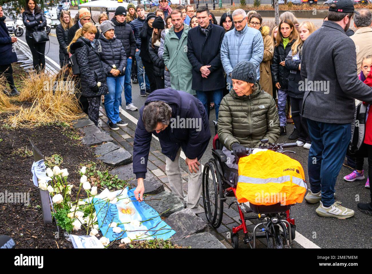 New York, USA. 12th Jan, 2023. Marion Van Reeth, who lost both legs ...