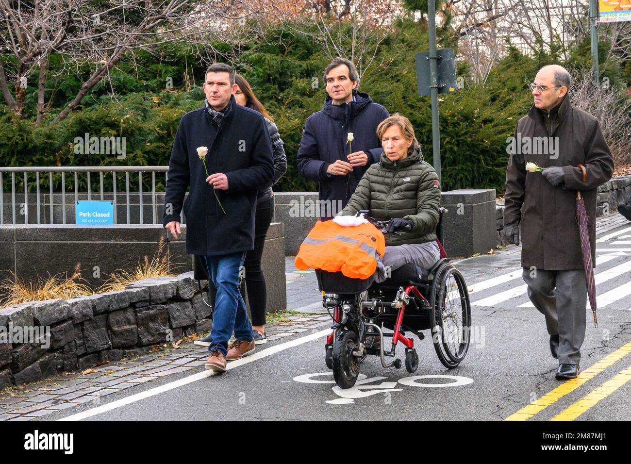 New York, USA. 12th Jan, 2023. Marion Van Reeth, who lost both legs ...