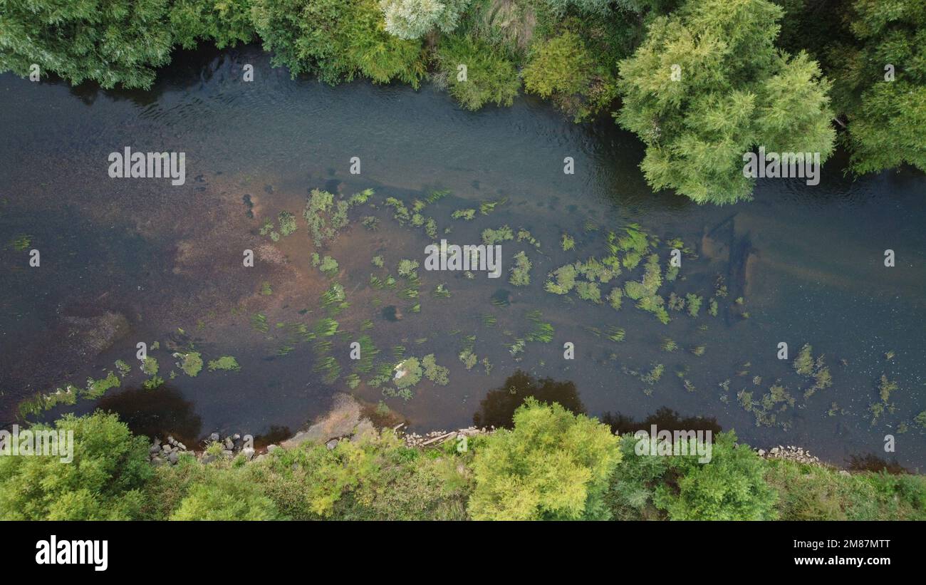 Top View River Stock Photo - Alamy