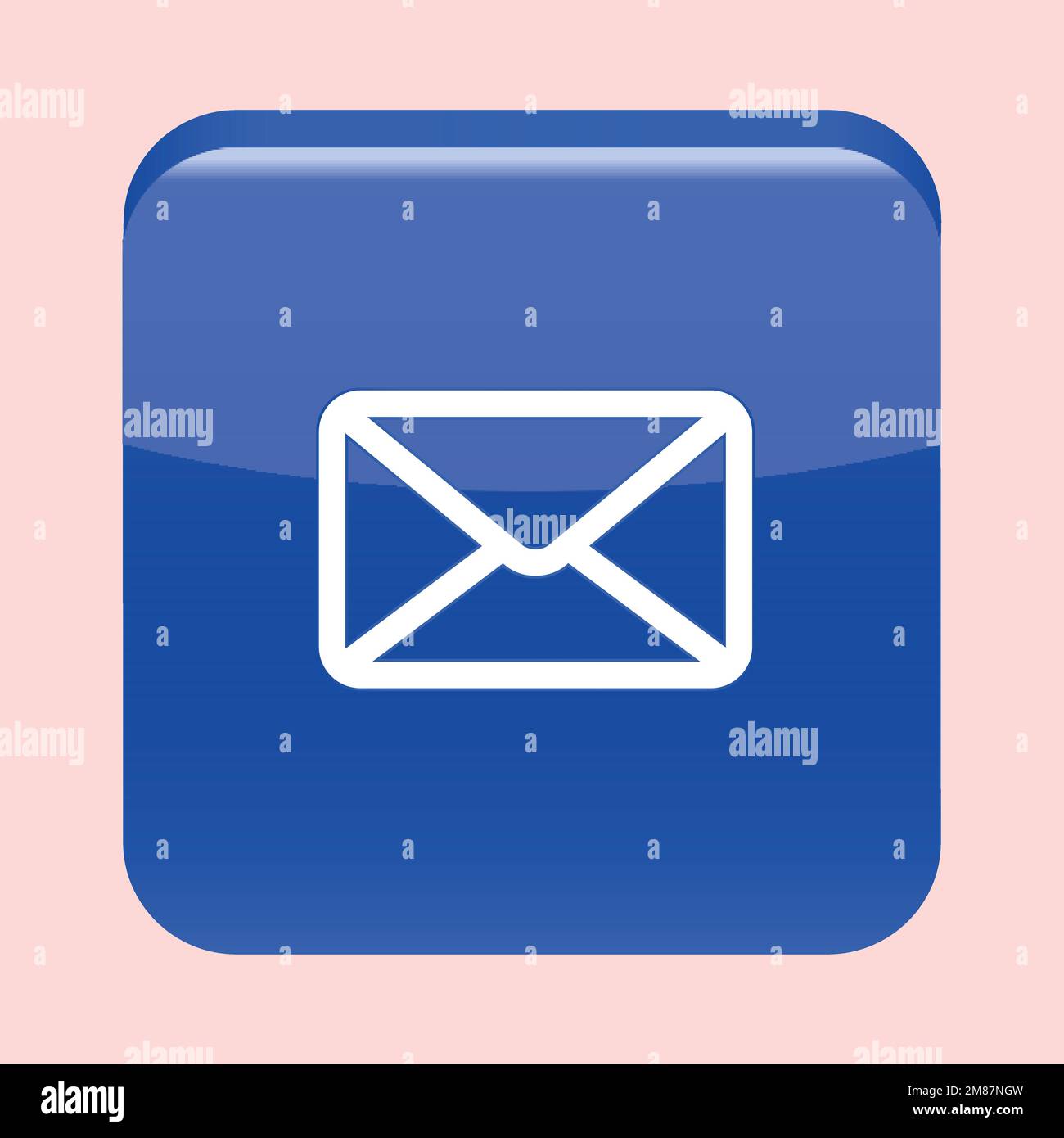 Simple mail line icon. Stroke pictogram. Vector illustration isolated ...