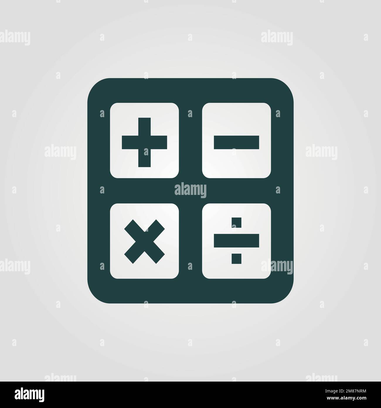 Calculator vector icon on white background. Line style Stock Vector ...